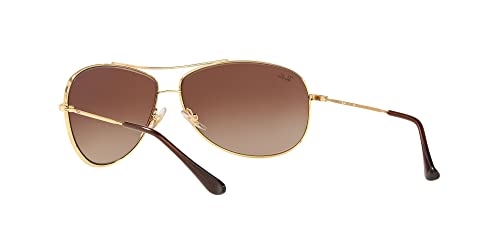 Ray-Ban RB3293 Metal Pilot Sunglasses, Gold/Dark Brown Gradient, 63 mm