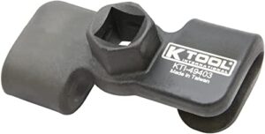 k tool international 49403 universal automotive wrench extender adaptor with 1/2 inch or 21mm hex drive for garages, repair shops, and diy, drop forged body with heat treatment, extendable, black