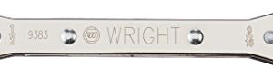 Wright Tool 9383 12 Point Nominal Size Ratcheting Box Wrench, 1/2" x 9/16"