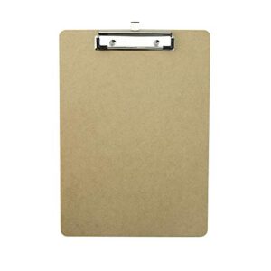 saunders us-works 05512 recycled hardboard clipboard - brown, letter size writing board with low profile clip