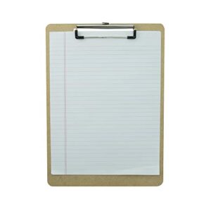 Saunders US-Works 05512 Recycled Hardboard Clipboard - Brown, Letter Size Writing Board with Low Profile Clip