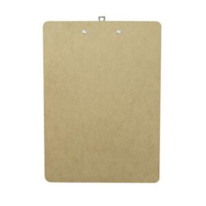 Saunders US-Works 05512 Recycled Hardboard Clipboard - Brown, Letter Size Writing Board with Low Profile Clip