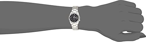 Seiko Men's Analogue Automatic Watch with Stainless Steel Bracelet – SNKE01K1, Black/Silver, Bracelet