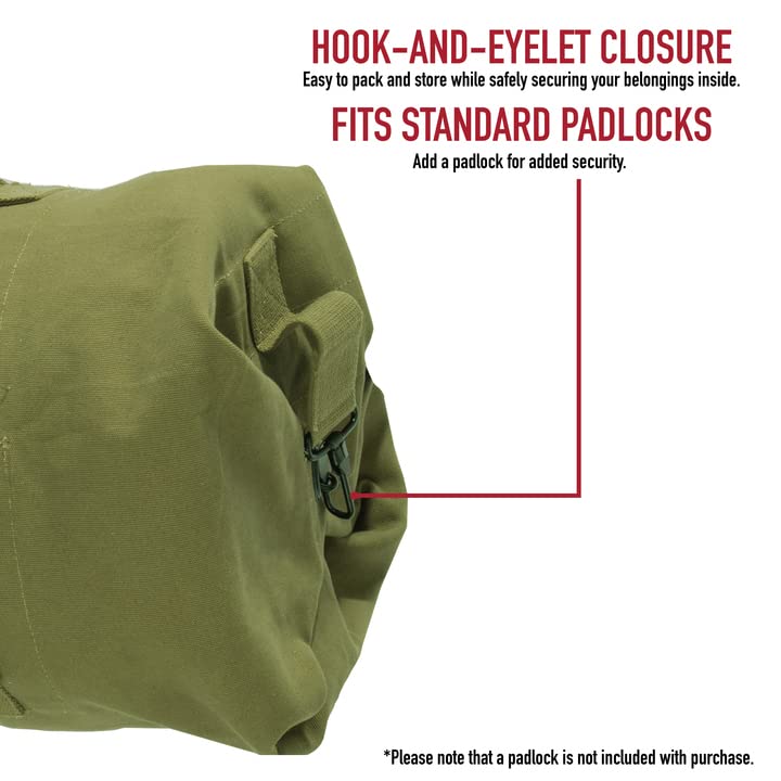 Rothco Gi Style Canvas Double Strap Duffle, Olive Drab