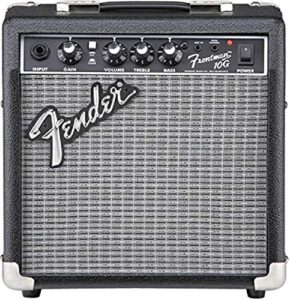 fender frontman 10g guitar amp, 10 watts, 6 inch fender special design speaker, 7.5dx11.5wx13.7h inches