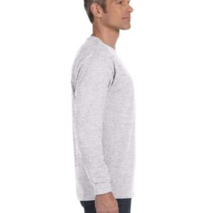 Hanes TAGLESS Long-Sleeve T-Shirt,Ash,Large