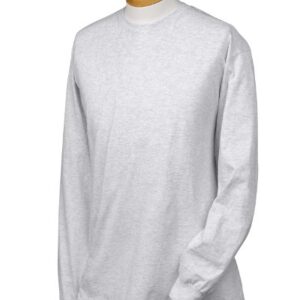 Hanes TAGLESS Long-Sleeve T-Shirt,Ash,Large