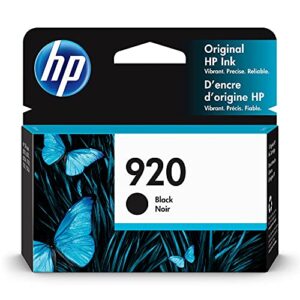 hp original 920 black ink cartridge | works with officejet 6000, 6500, 7000, 7500 series | cd971an