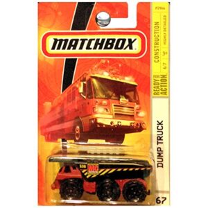 matchbox dump truck maroon construction #67 1:64 scale collectible car