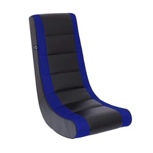 the crew furniture classic video rocker gaming chair, kids and teens, black/blue