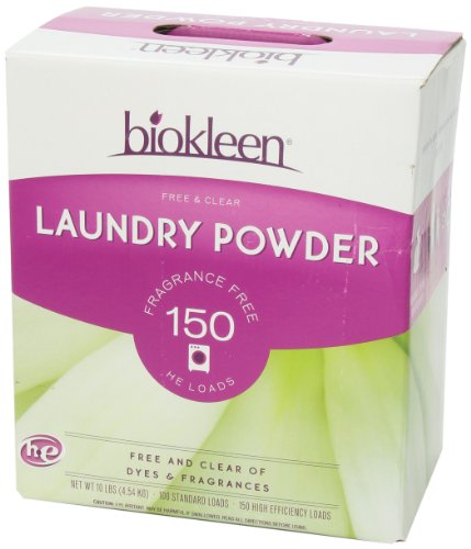 Biokleen Free & Clear Natural Laundry Detergent - 150 Loads - Powder, Concentrated, Eco-Friendly, Plant-Based, No Artificial Fragrance or Preservatives, Free & Clear