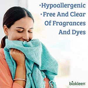 Biokleen Free & Clear Natural Laundry Detergent - 150 Loads - Powder, Concentrated, Eco-Friendly, Plant-Based, No Artificial Fragrance or Preservatives, Free & Clear