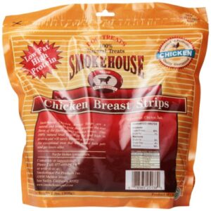 Smokehouse 100-Percent Natural Chicken Breast Strips Dog Treats, 2-Pound