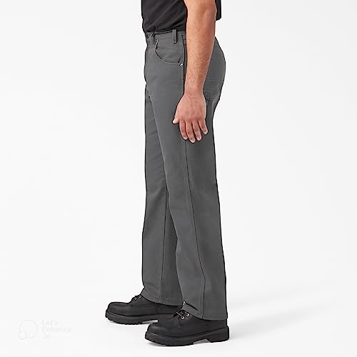 Dickies Men's Relaxed Fit Straight-Leg Duck Carpenter Jean, Slate, 34W x 30L