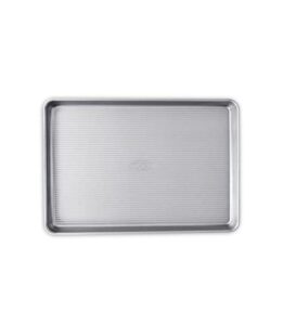 usa pan bakeware half sheet pan, warp resistant nonstick baking pan, made in the usa from aluminized steel 17 1/4 x12 1/4 x1