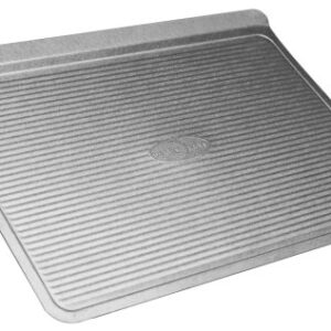 USA Pan Bakeware Cookie Sheet, Large, Warp Resistant Nonstick Baking Pan, Made in the USA from Aluminized Steel,Silver