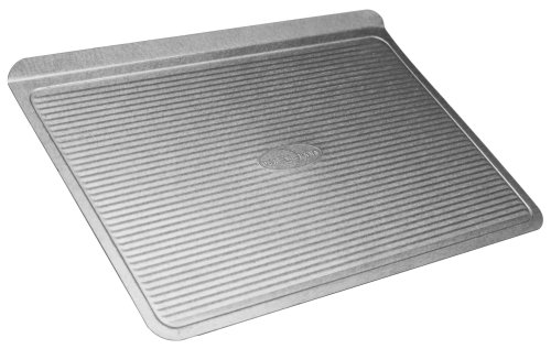 USA Pan Bakeware Cookie Sheet, Large, Warp Resistant Nonstick Baking Pan, Made in the USA from Aluminized Steel,Silver