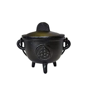 circuitoffice cast iron cauldron 4 1/2" diameter triquetra