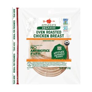 applegate, organic oven roasted chicken breast sliced, 6oz