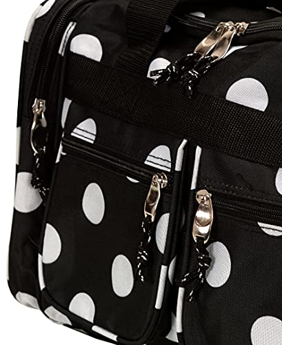 Rockland Duffel Bag, Black Dot, 19-Inch