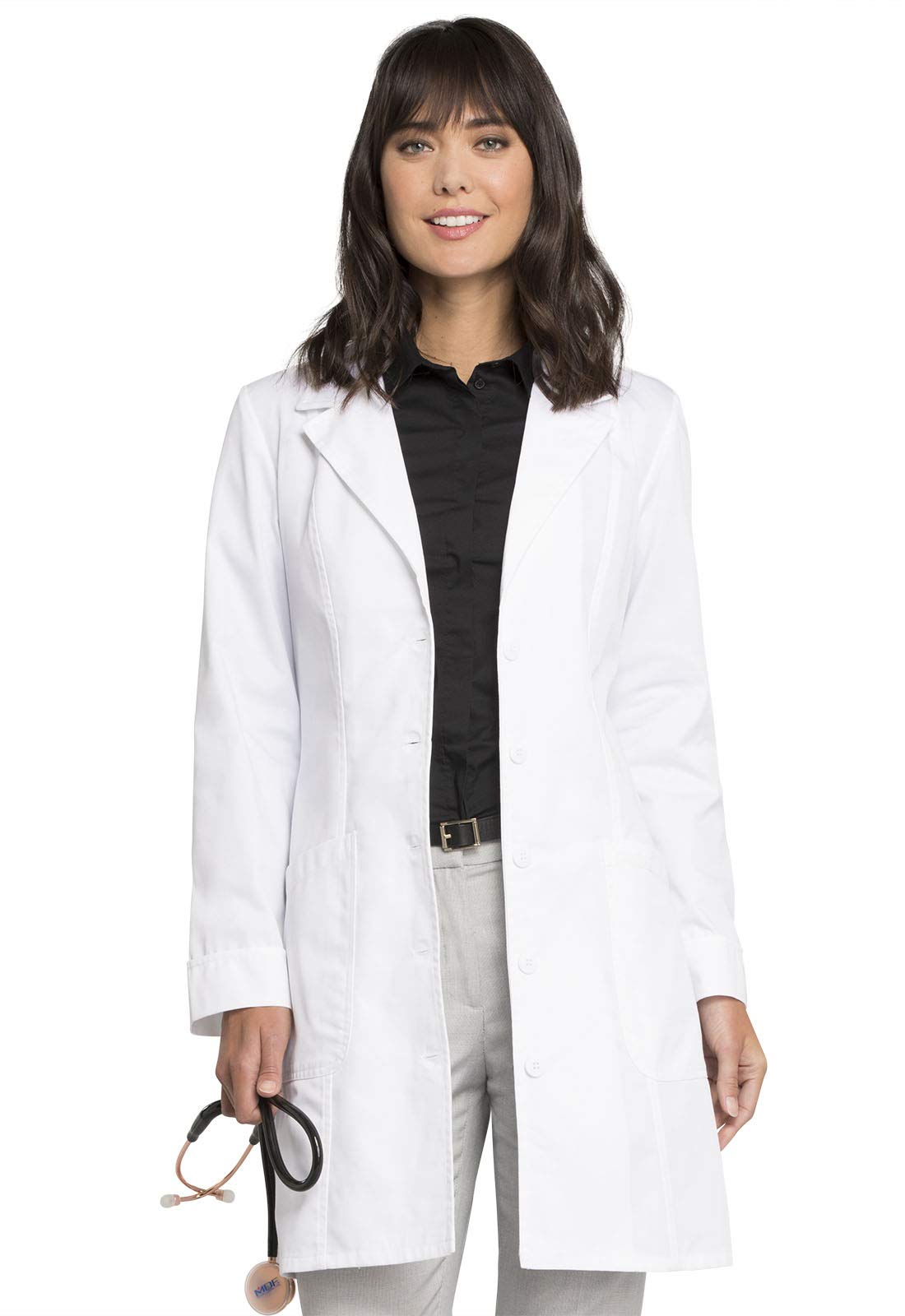 Cherokee Women Scrubs Lab Coats 36" 2410, L, White