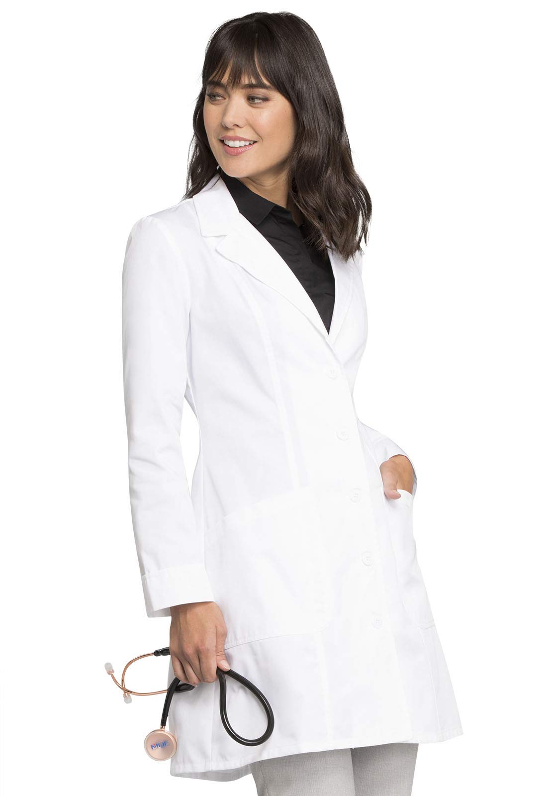 Cherokee Women Scrubs Lab Coats 36" 2410, L, White