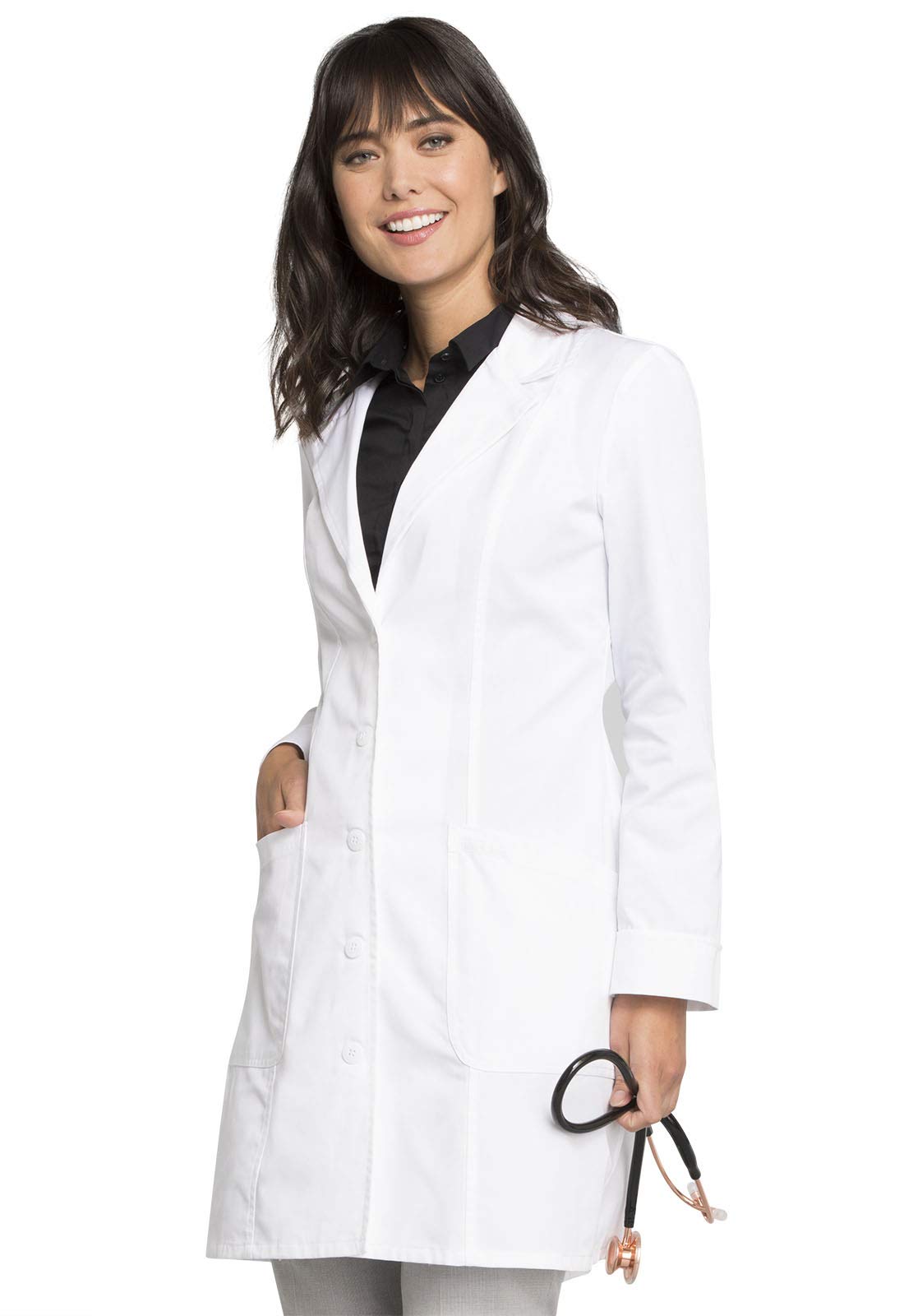 Cherokee Women Scrubs Lab Coats 36" 2410, L, White