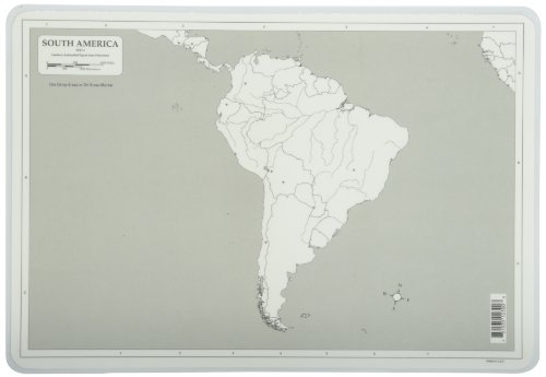 Painless Learning South America Map Placemat, 12 x 17 1/2 inches