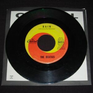 THE BEATLES "Paperback Writer & Rain" 1965 Capitol 45 Vinyl Record & Sleeve