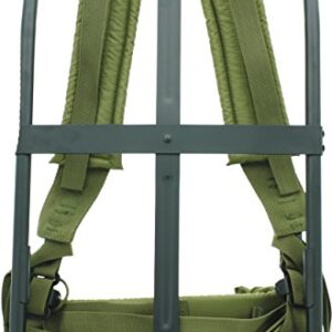 Army Universe Black Military Alice Pack Frame - Enhanced Army Hiking Gear with Adjustable Olive Drab Suspender Straps & Quick Release LC-1 Kidney Pad