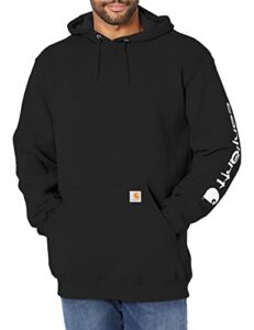 carharttmenloose fit midweight logo sleeve graphic sweatshirtblackmedium