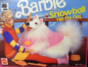 barbie pet dog snowball 1990