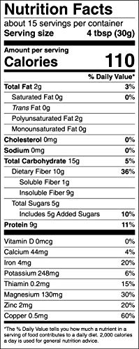 Manitoba Harvest Hemp Yeah! Organic Max Fiber Protein Powder, Vanilla, 16oz; with 10g of Fiber, 9g Protein and 1.9g Omegas 3&6 per Serving, Preservative Free, Non-GMO