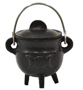 vikrom small triple moon cast iron cauldron