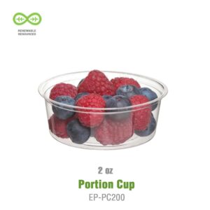 Eco-Products Renewable & Compostable Portion Cups, 2oz., Case of 2000 |EP-PC200| Made From Renewable Resources & Plant Based | BPI & ASTM Compostable |A Green Alternative