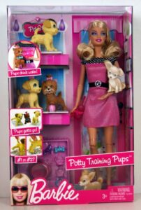 barbie potty training pups