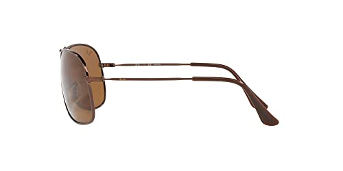 Ray-Ban RB3267 Metal Aviator Sunglasses, Brown/Polarized Brown, 64 mm