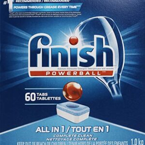 Finish All-in-One Dishwasher Detergent Powerball Tablets, Fresh Scent 54 Count