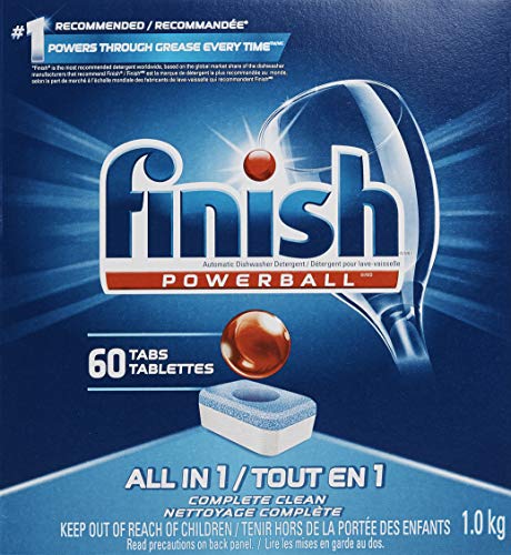 Finish All-in-One Dishwasher Detergent Powerball Tablets, Fresh Scent 54 Count