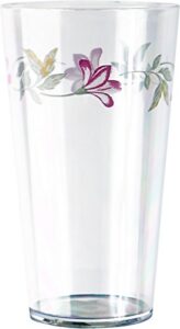 corelle coordinates by reston lloyd pink trio acrylic tumbler glasses, 19-ounce, set of 6