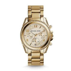 michael kors golden runway watch with glitz mk5166