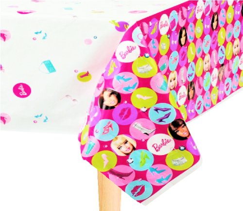 Barbie, All Dolled Up 54" x 102" Plastic Table Cover