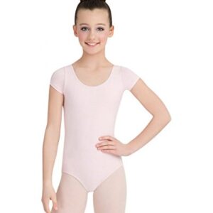 Capezio Little Girls' Classic Short Sleeve Leotard,Pink,S (4-6)