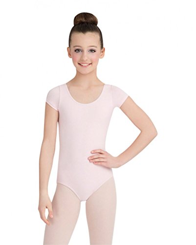 Capezio Little Girls' Classic Short Sleeve Leotard,Pink,S (4-6)