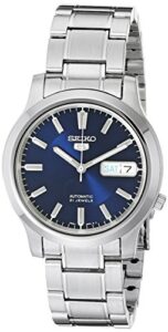 seiko 5 men's snk793 automatic stainless steel watch with blue dial