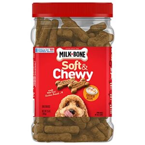 milk-bone soft & chewy dog treats, chicken, 25 ounce