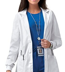 Cherokee Professionals Women Scrubs Lab Coats 30" 1302, M, White