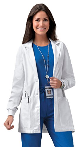 Cherokee Professionals Women Scrubs Lab Coats 30" 1302, M, White