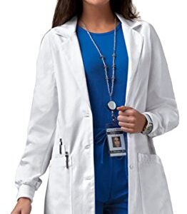 Cherokee Professionals Women Scrubs Lab Coats 30" 1302, M, White