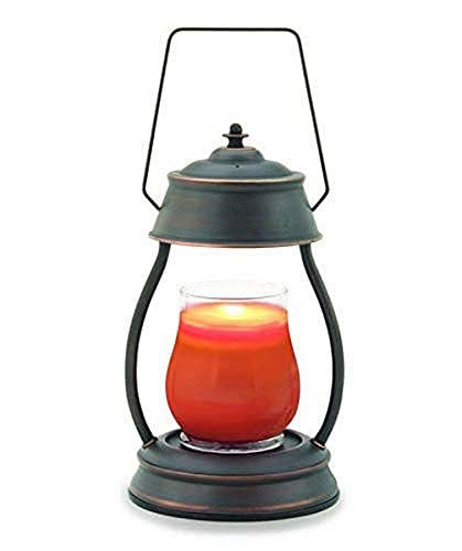 Candle Warmers Etc Hurricane Candle Warmer Lantern For Top-Down Candle Melting, Oil Rubbed Bronze